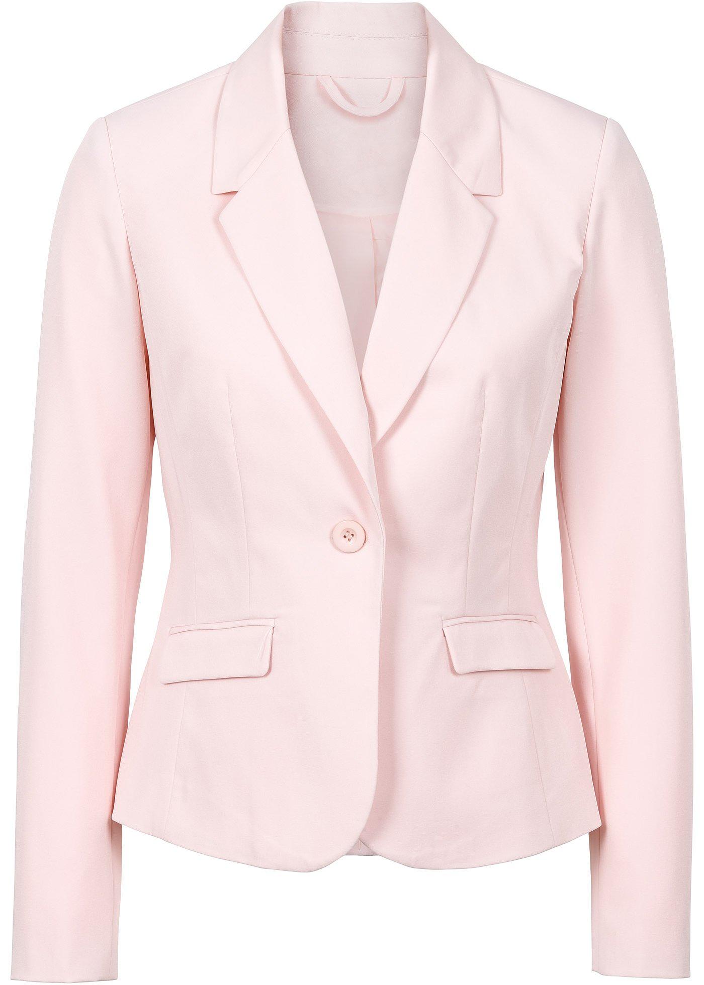 Blazer corto molto femminile con tasche a patta - Rosa perlato