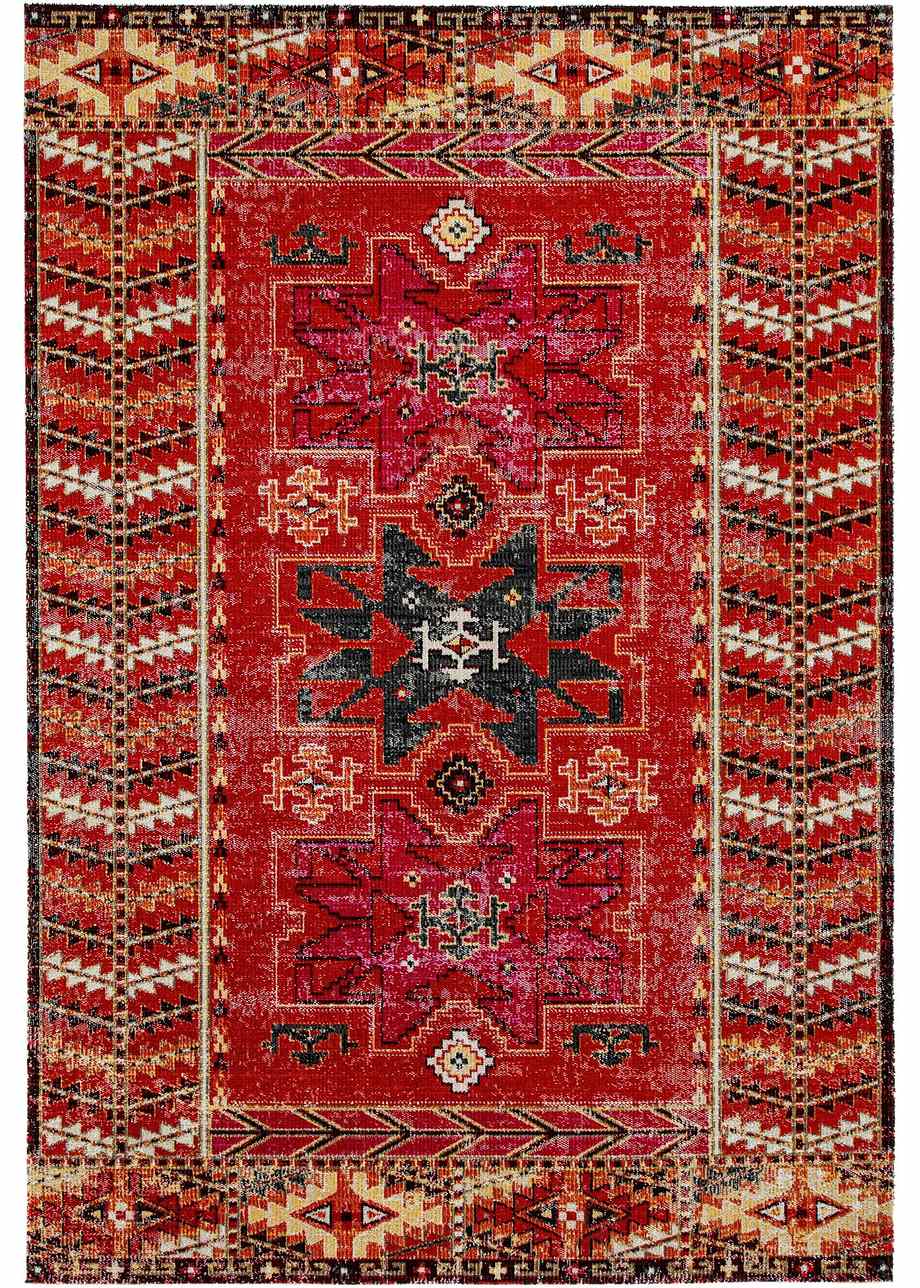 Tappeto da interno ed esterno con motivi esotici - Multicolore