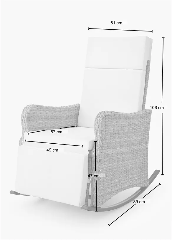 Relax assicurato! Sedia a dondolo per giardino o veranda - Grigio ...